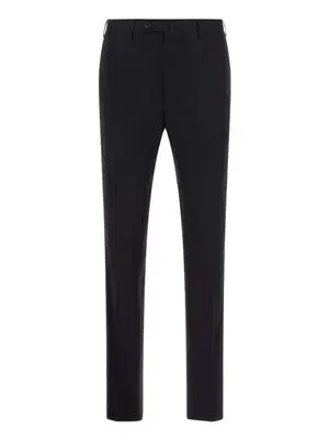 Incotex Flat-front Pressed-crease Trousers - Blue