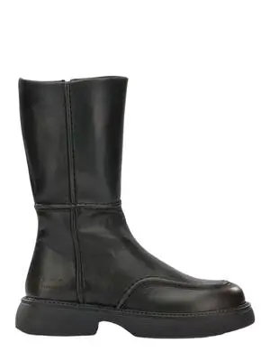 SUMMERY COPENHAGEN Leather Biker Boots - Black