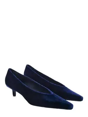 Loulou De Saison Velvet Pumps - Blue