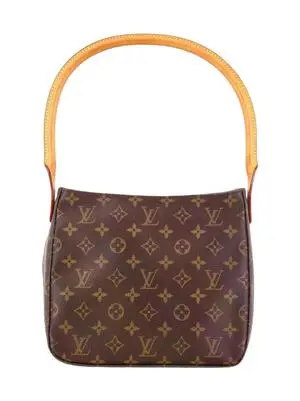 LOUIS VUITTON Looping Handbag Monogram Canvas Mm Satchel - Brown