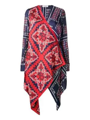 VALENTINO Asymmetrical Wrap Blouse