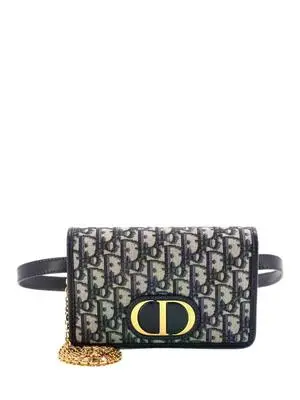 Dior 30 Montaigne 2-in-1 Pouch Oblique Canvas Crossbody Bag - Blue