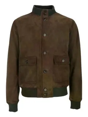 STEWART New Orleans Suede Bomber Jacket - Brown