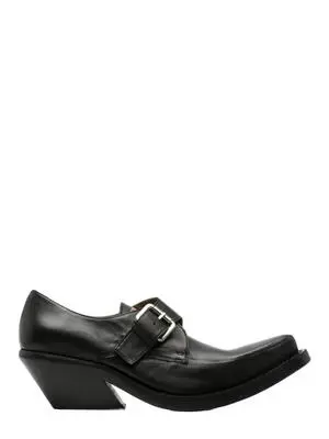 EGONLAB Buckle-fastening Leather Derby Shoes - Black