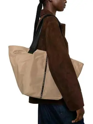 ALEXANDER SMITH Large Lauren Logo-tape Leather Tote Bag - Brown