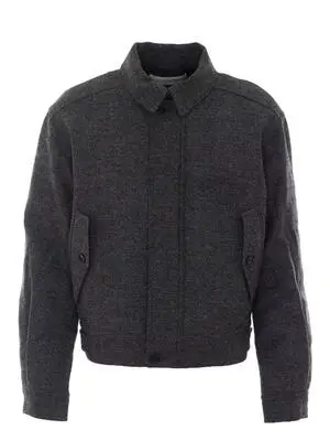 SUNFLOWER Harington Herringbone Wool Jacket - Grey