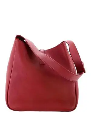 Saint Laurent Le 5 A 7 Supple Leather Small Hobo Bag Red