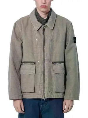 STONE ISLAND 4100043 Diagonal Cotton Wool-tc Jacket