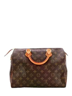 LOUIS VUITTON Speedy Handbag Monogram Canvas 30 Satchel - Brown