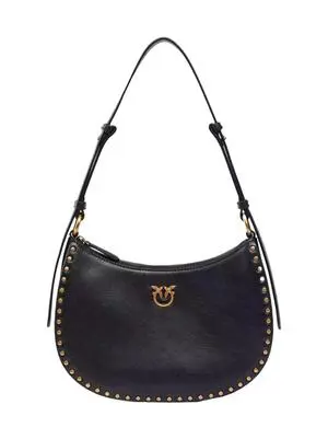Pinko Mini Half Moon Shoulder Bag In New Bik Black