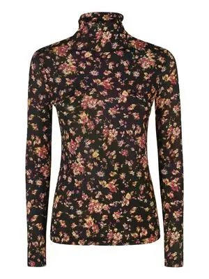 Ulla Johnson Aurelia Floral-print Top Black