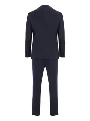 Giorgio Armani Single-breasted Wool Suit - Blue