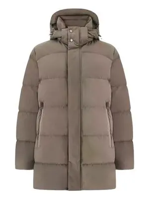Paul & Shark Quilted Hooded Jacket - Neutrals