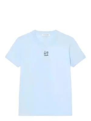 Lacoste Logo-print Crew-neck T-shirt - Blue