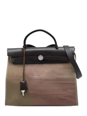 Hermès 2015 Toile Herbag Zip 31 Satchel Brown