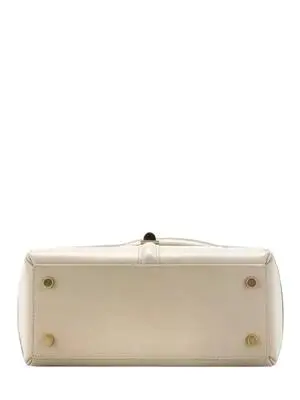 Celine 16 Top Handle Bag Smooth Calfskin Small Satchel Neutrals