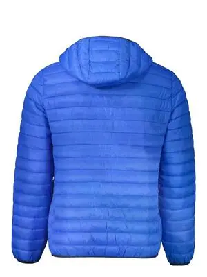 Roberto Cavalli Quilted Hooded Jacket - Blue