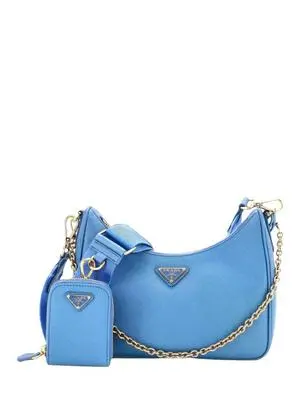 Prada Re-edition 2005 Shoulder Bag Saffiano Leather Small Crossbody Bag Blue