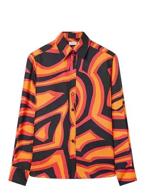 EMILIO PUCCI Labirinto-print Silk Shirt