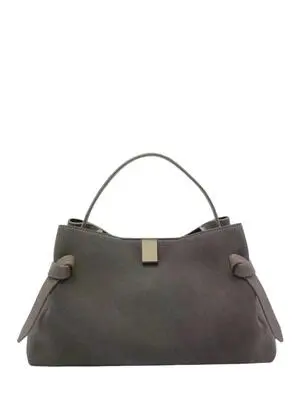 Yuzefi Gyoza Suede Clutch Bag - Grey
