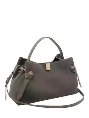 Yuzefi Gyoza Suede Clutch Bag Grey