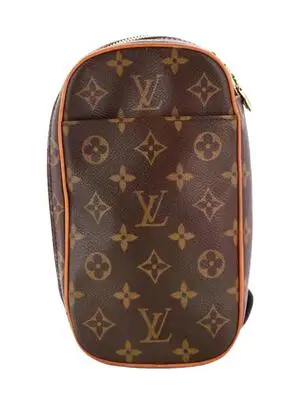 LOUIS VUITTON Pochette Gange Monogram Canvas Belt Bag - Brown