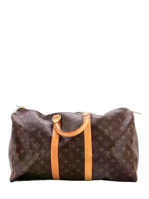 LOUIS VUITTON Keepall Bag Monogram Canvas 45 Satchel Brown