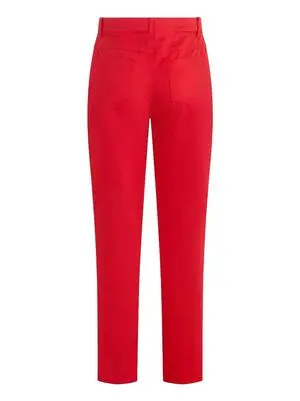 Moschino Teddy-bear-plaque Straight-leg Trousers - Red