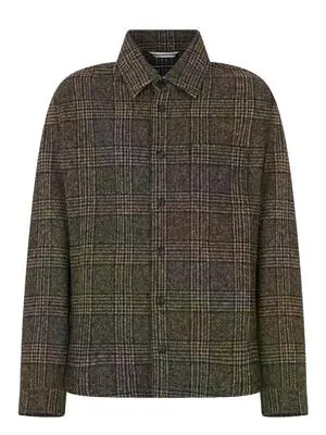 Fedeli Plaid Single-breasted Jacket - Brown