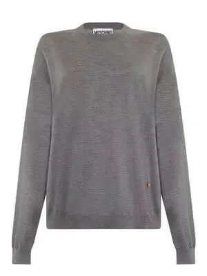 Moschino Crew-neck Long-sleeve Sweater - Grey