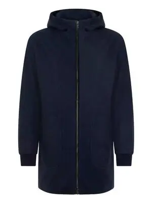 Fedeli Hooded Cashmere Coat - Blue