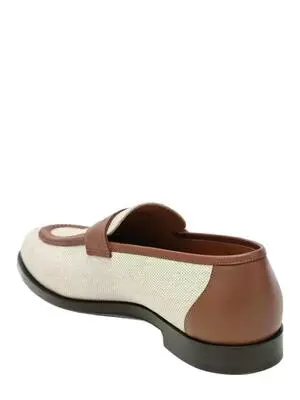 Loro Piana Sergio Walk Leather-trimmed Loafers - Neutrals