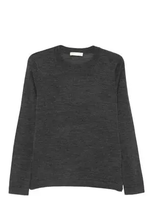ELEH Crew-neck Long-sleeve Sweater - Grey