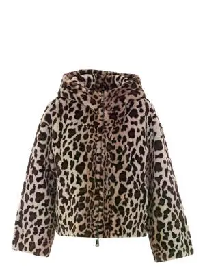 LOU ANDREA Leopard-print Reversible Jacket - Brown