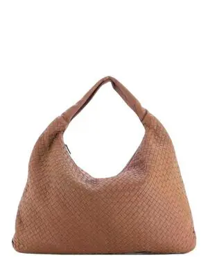 Bottega Veneta Veneta Intrecciato Nappa Maxi Hobo Bag Brown
