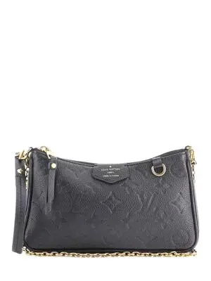 LOUIS VUITTON Easy Pouch On Strap Monogram Empreinte Leather Shoulder Bag - Black