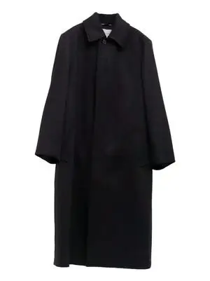 Balenciaga Gathered-back Coat - Black