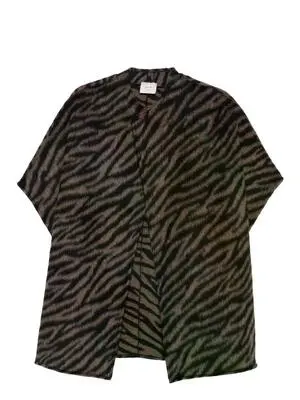 ALYSI Tiger-print Short-sleeve Jacket