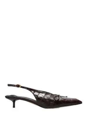 Jacquemus Cubisto Slingback Pumps Red