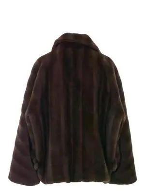 SWORD 6644 Faux-fur Double-breasted Jacket - Brown