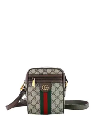 Gucci Ophidia Messenger Bag Gg Coated Canvas Mini Crossbody Bag - Brown