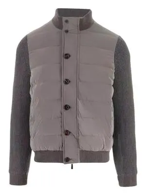 MOORER Quilted-knit Hybrid Jacket