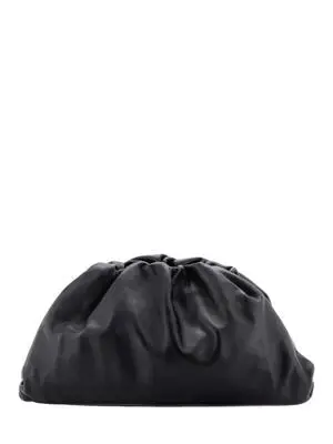 Bottega Veneta The Pouch Leather Teen Clutch Bag - Black