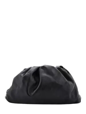 Bottega Veneta The Pouch Leather Teen Clutch Bag - Black