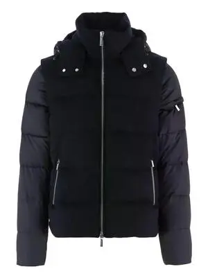MOORER Padded Hooded Jacket - Blue