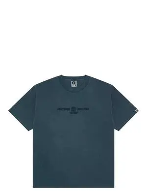 AAPE BY *A BATHING APE Logo-embroidered T-shirt - Blue
