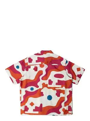 PARRA Abstract Mountain Short-sleeve Shirt - Neutrals