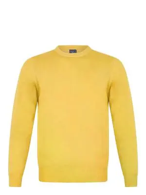 Fedeli Crew-neck Long-sleeve Sweater - Yellow