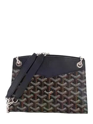 Goyard Structured Rouette Chain Coated Canvas Mini Shoulder Bag Black