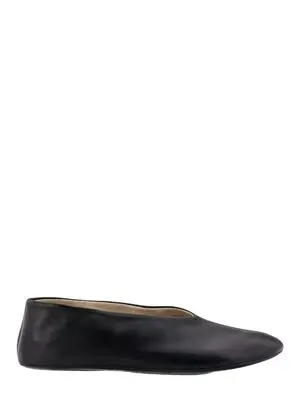 THE ROW Stella Slippers Black